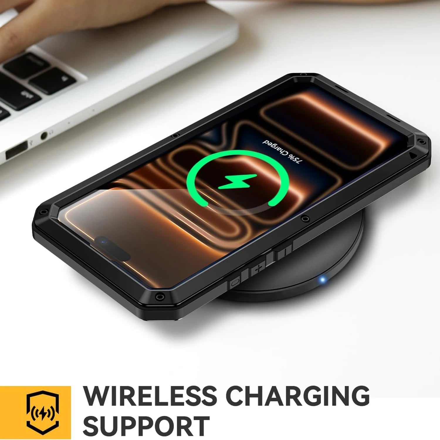 iPhone 17 series Metal Case, Built-in Glass Screen Protector – Cellsius ...